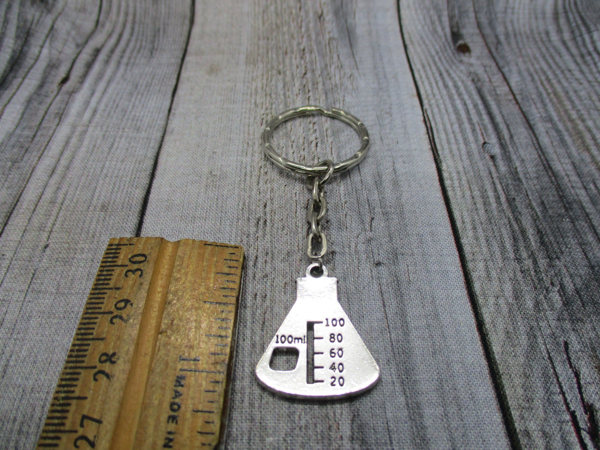 Chemistry Keychain Science Keychain Beaker Keychain Flask - Etsy UK