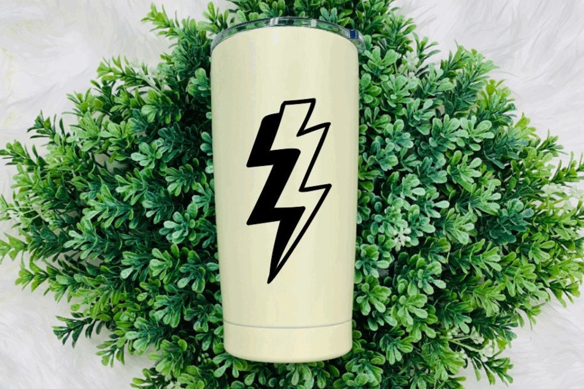 Lightning Bolt Vinyl Lightning Decal for Water Bottle Sticker Cup ...
