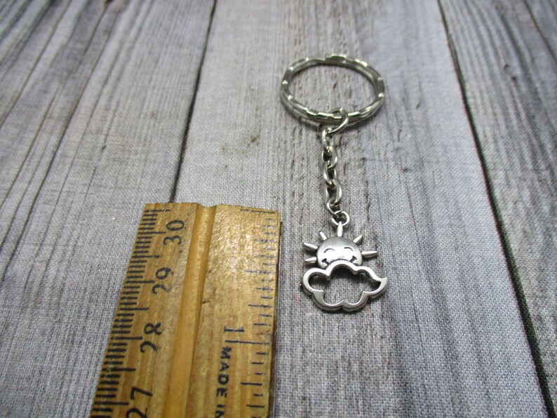 Sun Keychain Solar Keychain Sun in the Clouds Gift | Etsy