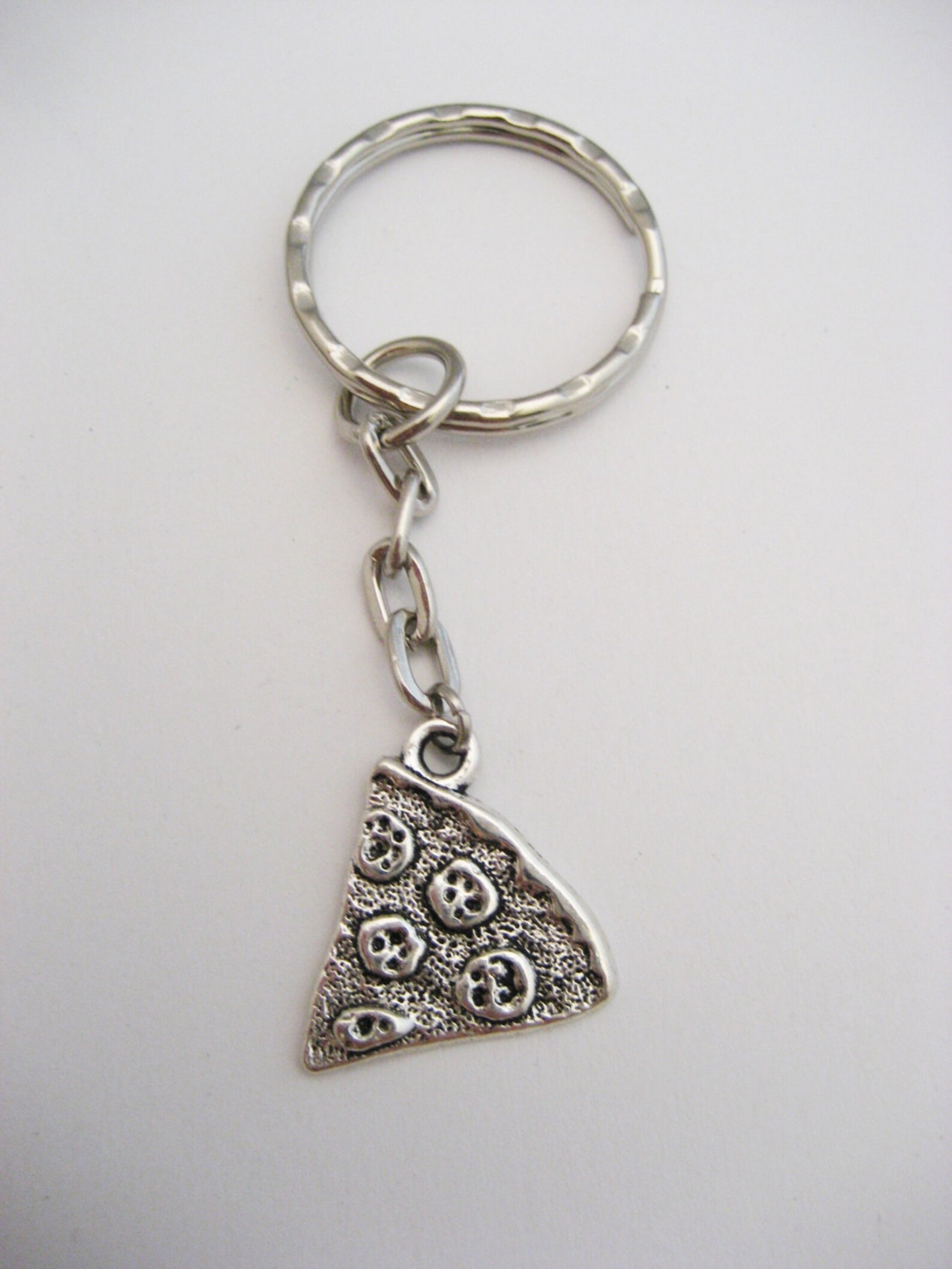 Pizza Keychain Pizza Slice Keychain Food Keychain Pepperoni | Etsy