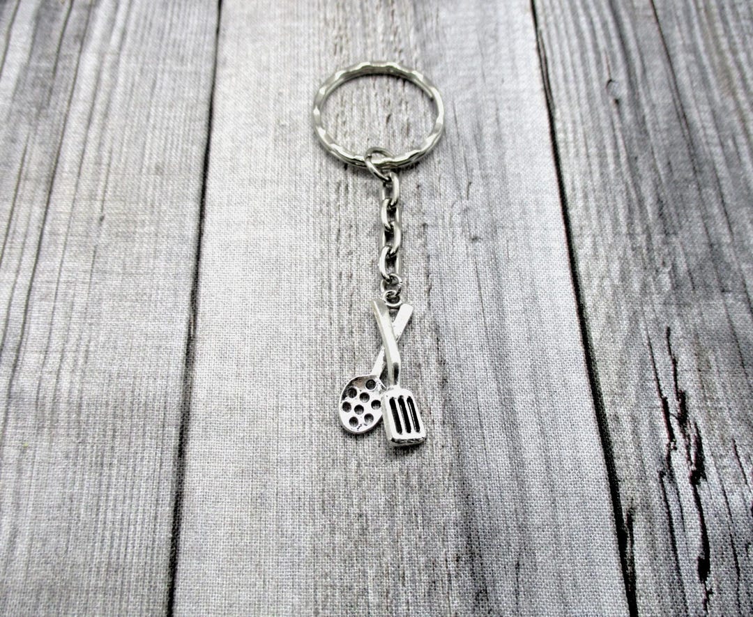 Spatula Keychain Cook Keychain Spoon Keychain Foodie Gifts Chef ...