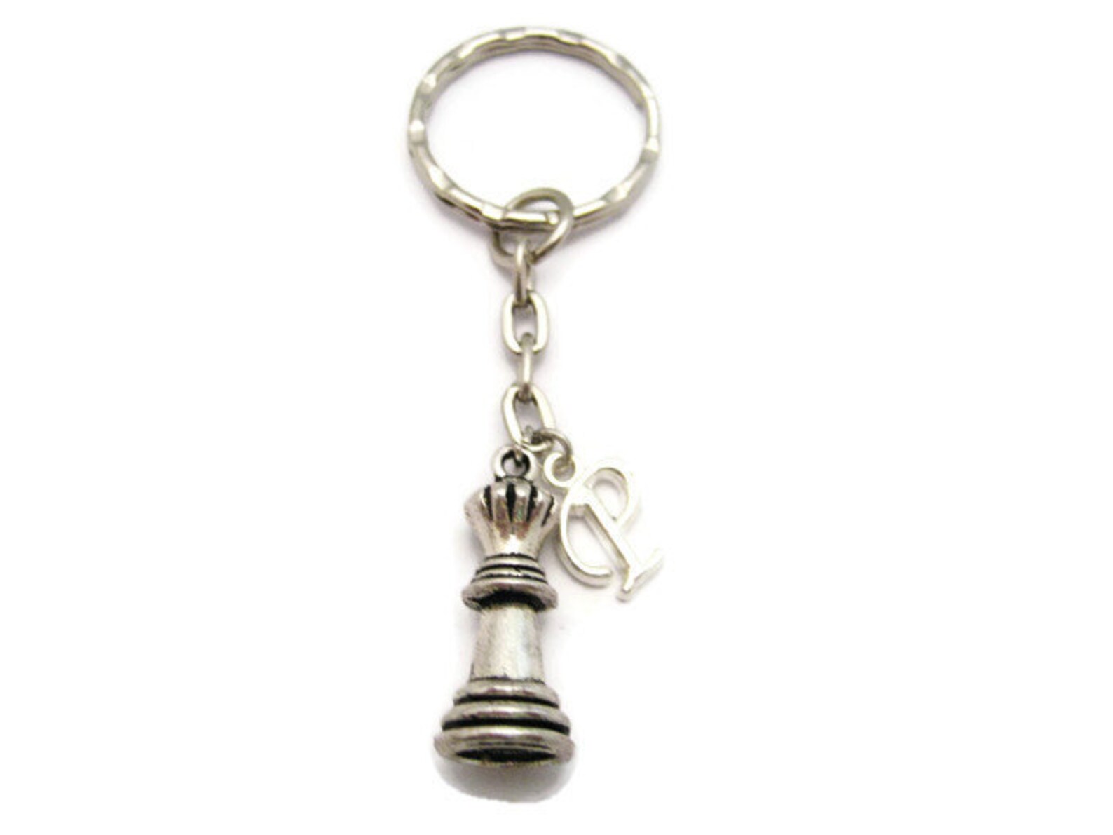 Queen Keychain Chess Piece Keychain Initial Chess Keychain | Etsy UK