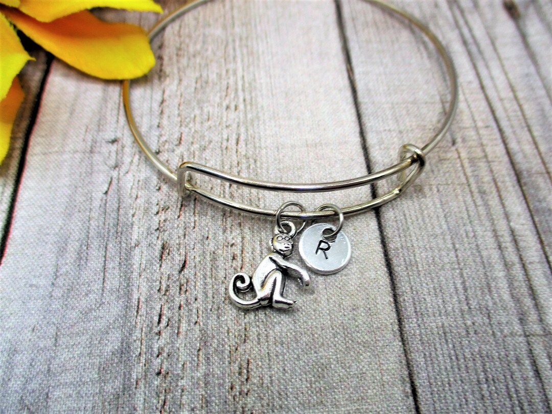 Monkey Charm Bracelet Animal Jewelry Monkey Lovers Gifts for Her ...