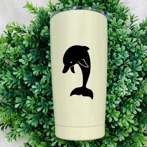 Vinyl Dolphin Decal for Water Bottle Dolphin Sticker Cup Sticker Laptop ...