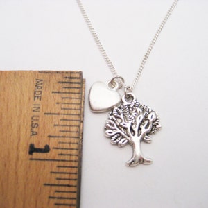 Tree Necklace Oak Tree Jewelry Silver Tree Necklace Silver - Etsy