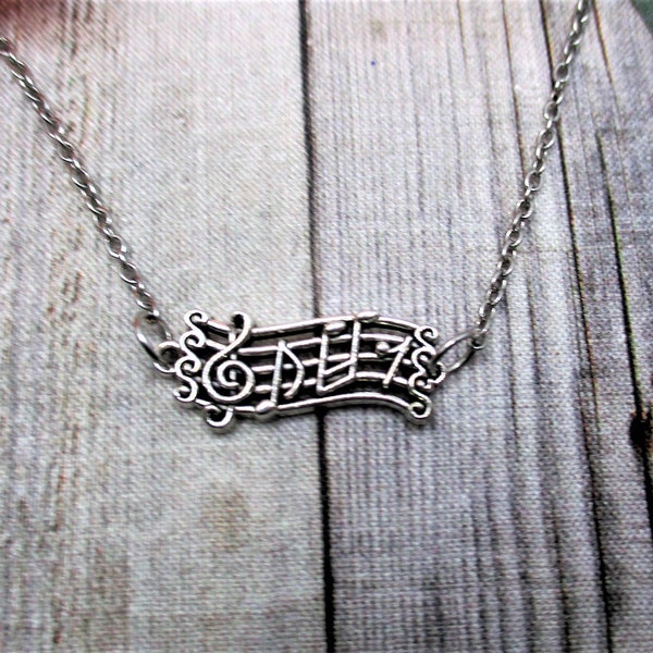 Music Note Necklace - Etsy
