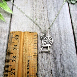 Spinning Wheel Necklace Spinning Wheel Charm Necklace Yarn Lovers Gifts ...