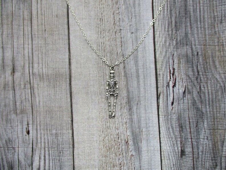 Skeleton Necklace Skeleton Jewelry Human Skeleton Necklace | Etsy