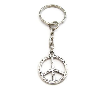 Peace Sign Keychain Peace Keychain Peace Gifts Under 10 - Etsy