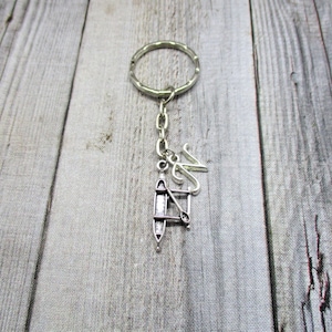 Canoe Keychain Outrigger Keychain Silver Canoe Keychain Outdoors ...