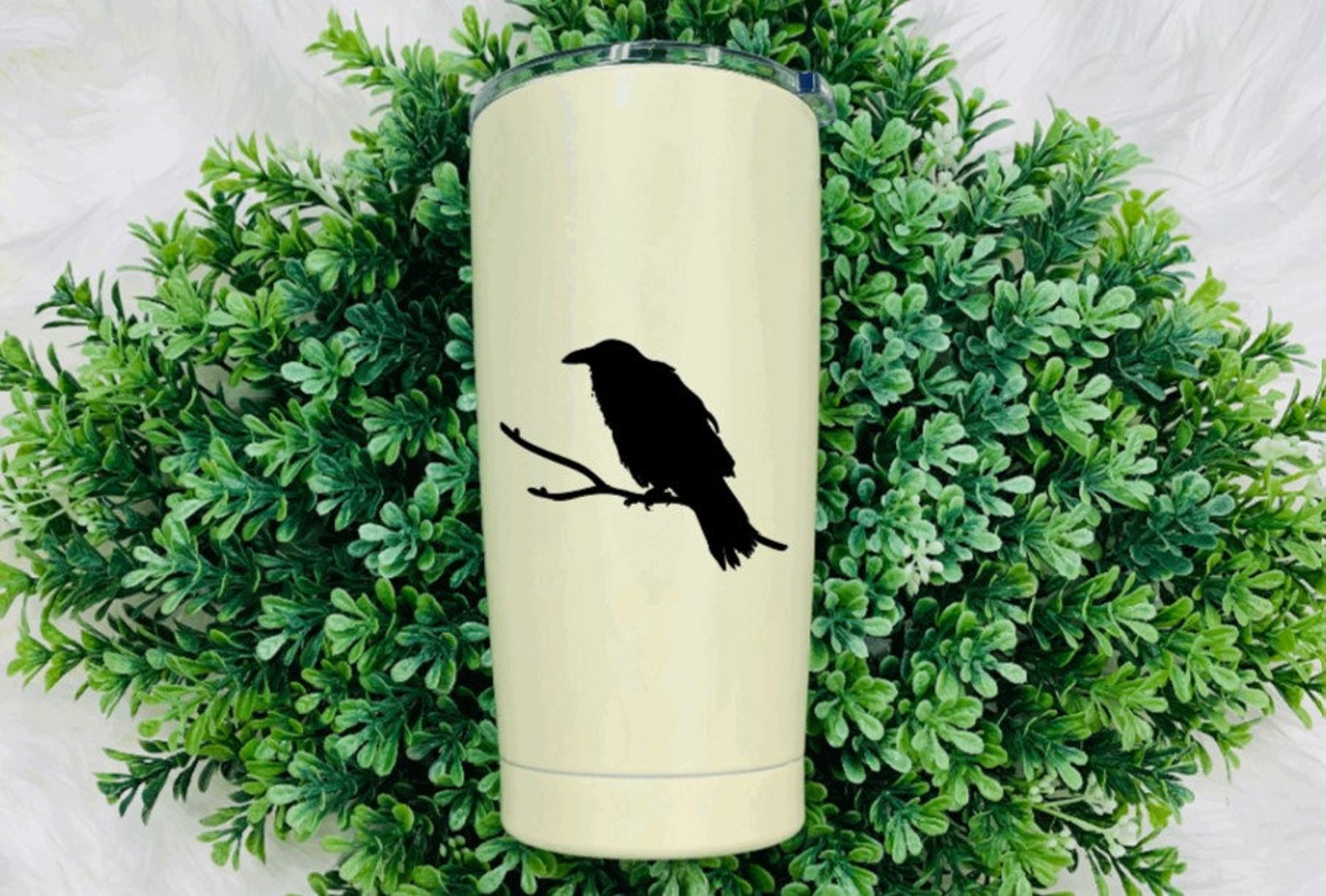 Crow Decal Crow on Branch Vinyl Decal for Bumper Sticker, Laptop, Cars ...