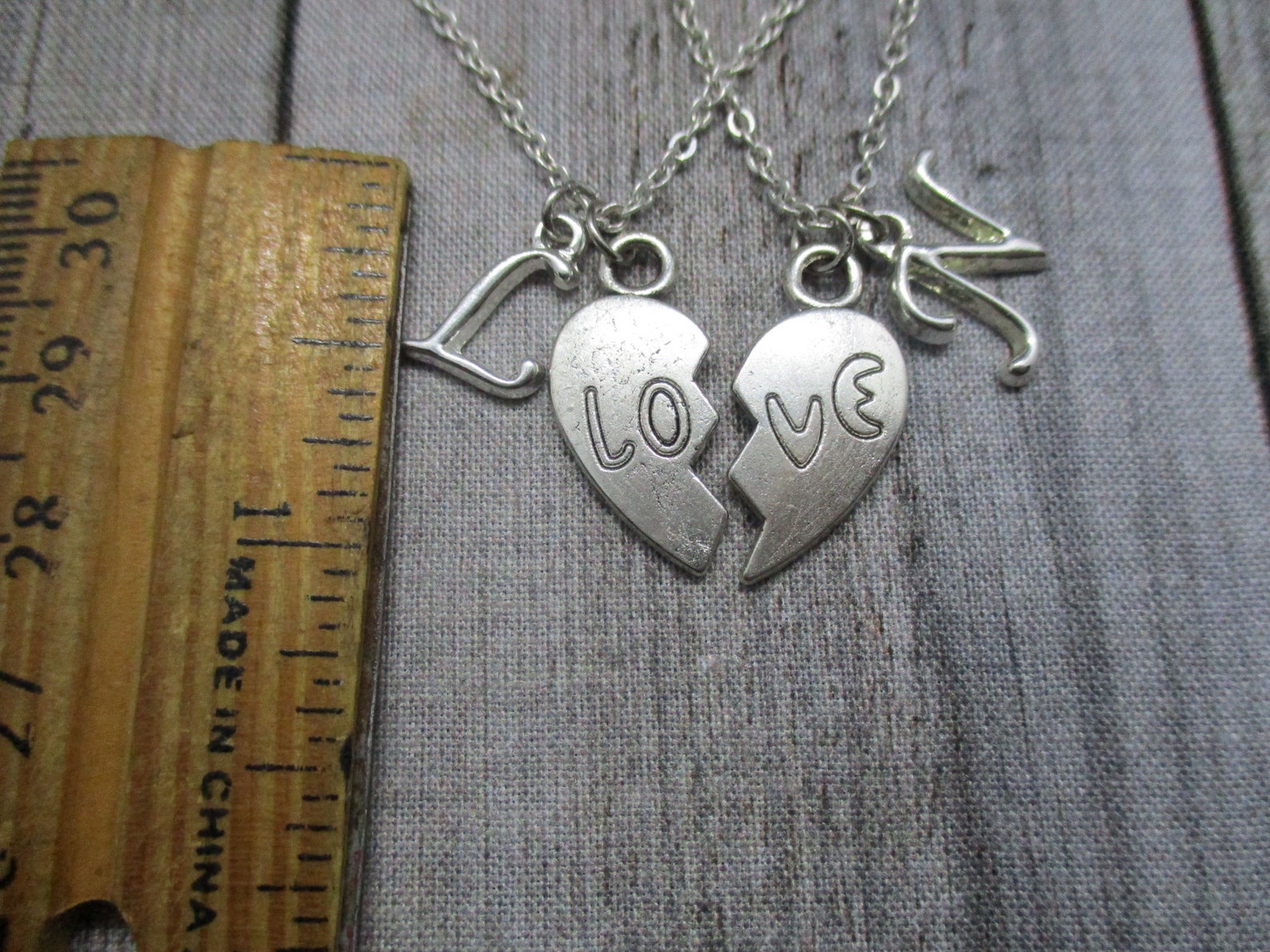 Love Necklace Set Split Heart Necklace Personalized Gifts for | Etsy