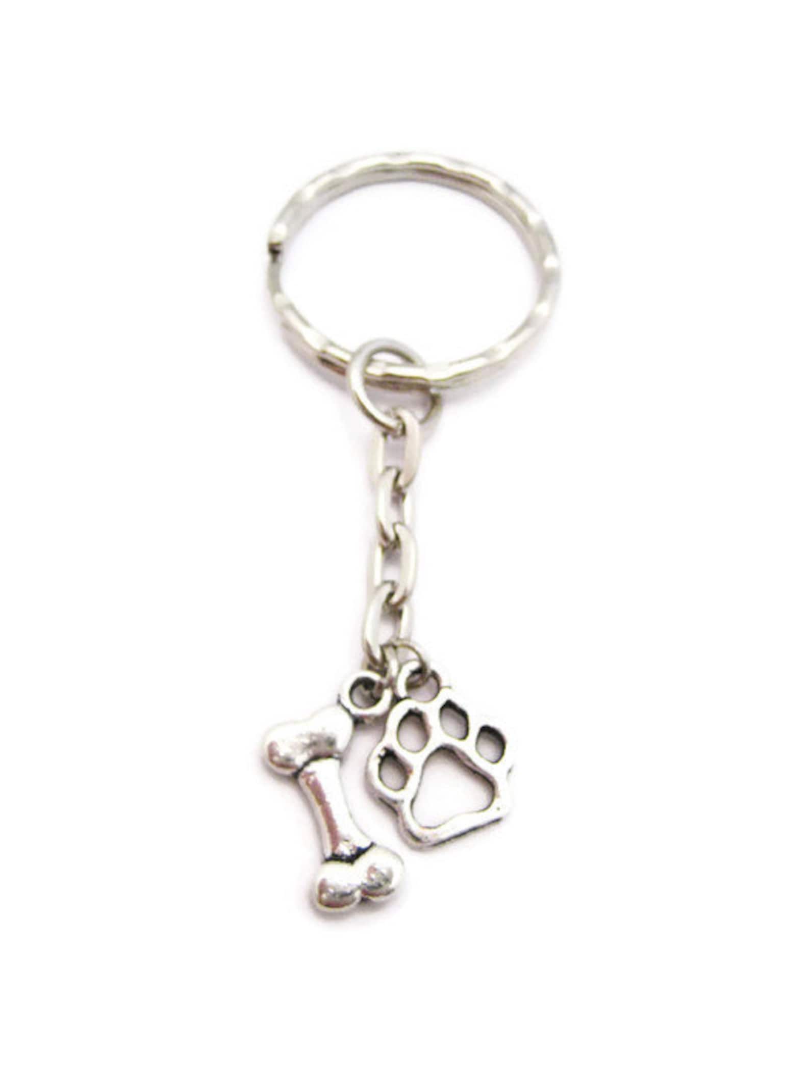 Dog Bone Keychain Dog Paw Keychain Dog Lovers Keychain Pet - Etsy