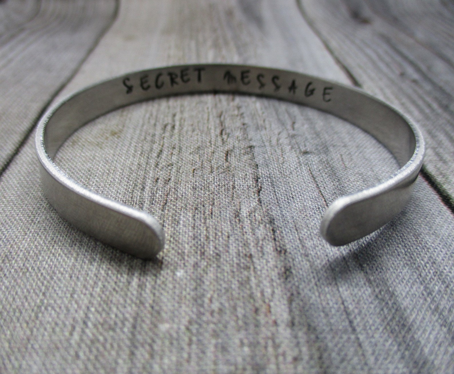 Secret Message Bracelet Hand Stamped Bracelet Hidden Message - Etsy