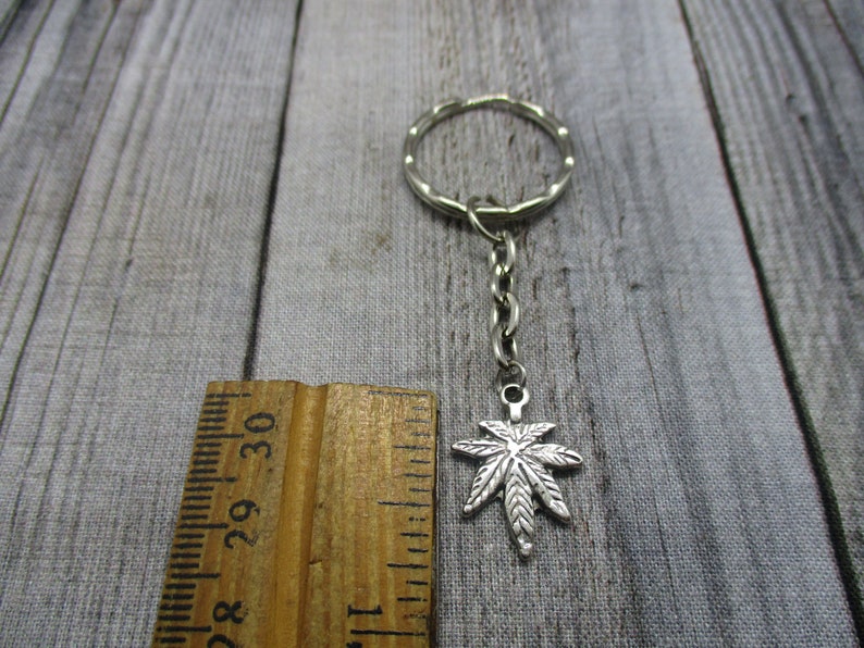 Pot Leaf Keychain With Initial Cannabis Keychain Letter - Etsy