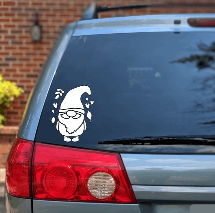 Gnome Decal Gnome Vinyl Decal for Bumper Sticker Laptop | Etsy