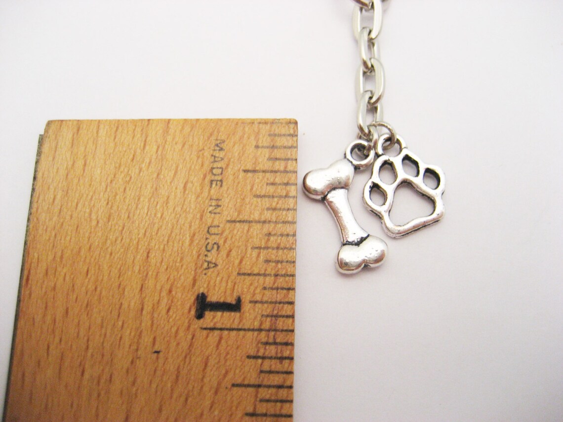 Dog Bone Keychain Dog Paw Keychain Dog Lovers Keychain Pet Lovers Gift ...