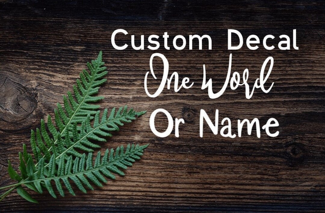 Custom Vinyl Text Decal Personalized Name Decal Water Bottle Word ...