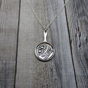 Frying Pan Necklace, Bacon and Eggs Necklace Chef Necklace Foodie ...