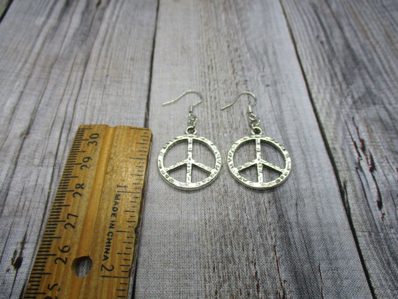 Peace Sign Earrings Peace Earrings Peace Sign Jewelry Peace Jewelry ...