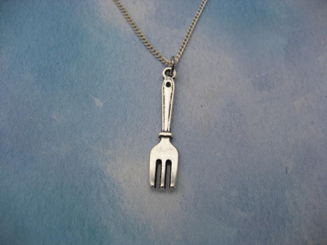 Fork Necklace Food Necklace Fork Jewelry Utensil Necklace | Etsy