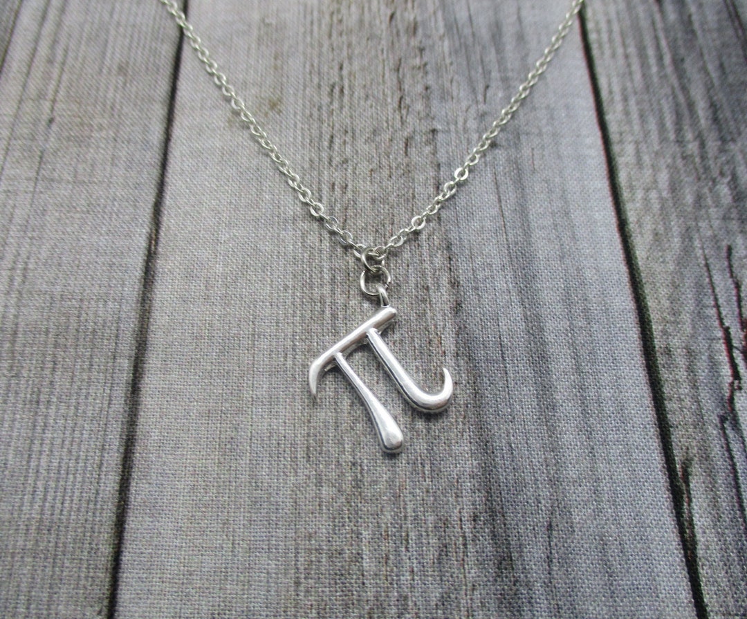 Pi Necklace Math Necklace Pi Symbol Necklace Math Jewelry Pi Jewelry Pi ...