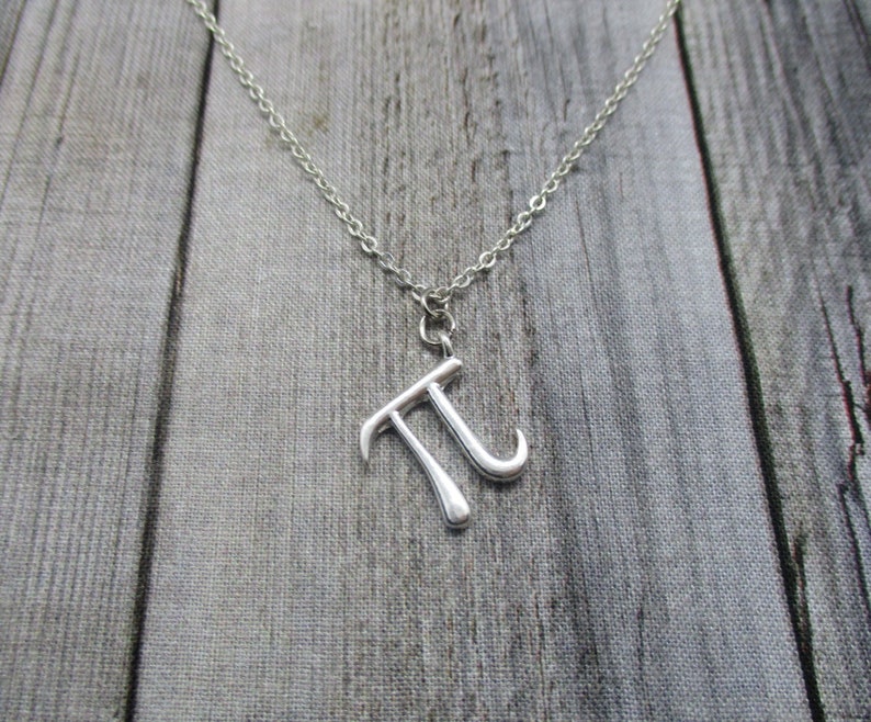 Pi Necklace Math Necklace Pi Symbol Necklace Math Jewelry Pi | Etsy