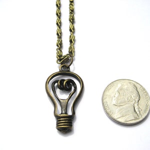 Light Bulb Necklace Light Bulb Charm Necklace Lightbulb Jewelry Light ...