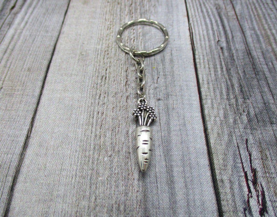 Carrot Keychain Veggie Keychain Food Keychain Vegetable Keychain ...