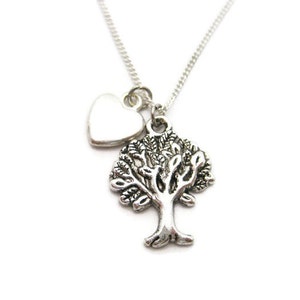 Tree Necklace Oak Tree Jewelry Silver Tree Necklace Silver - Etsy