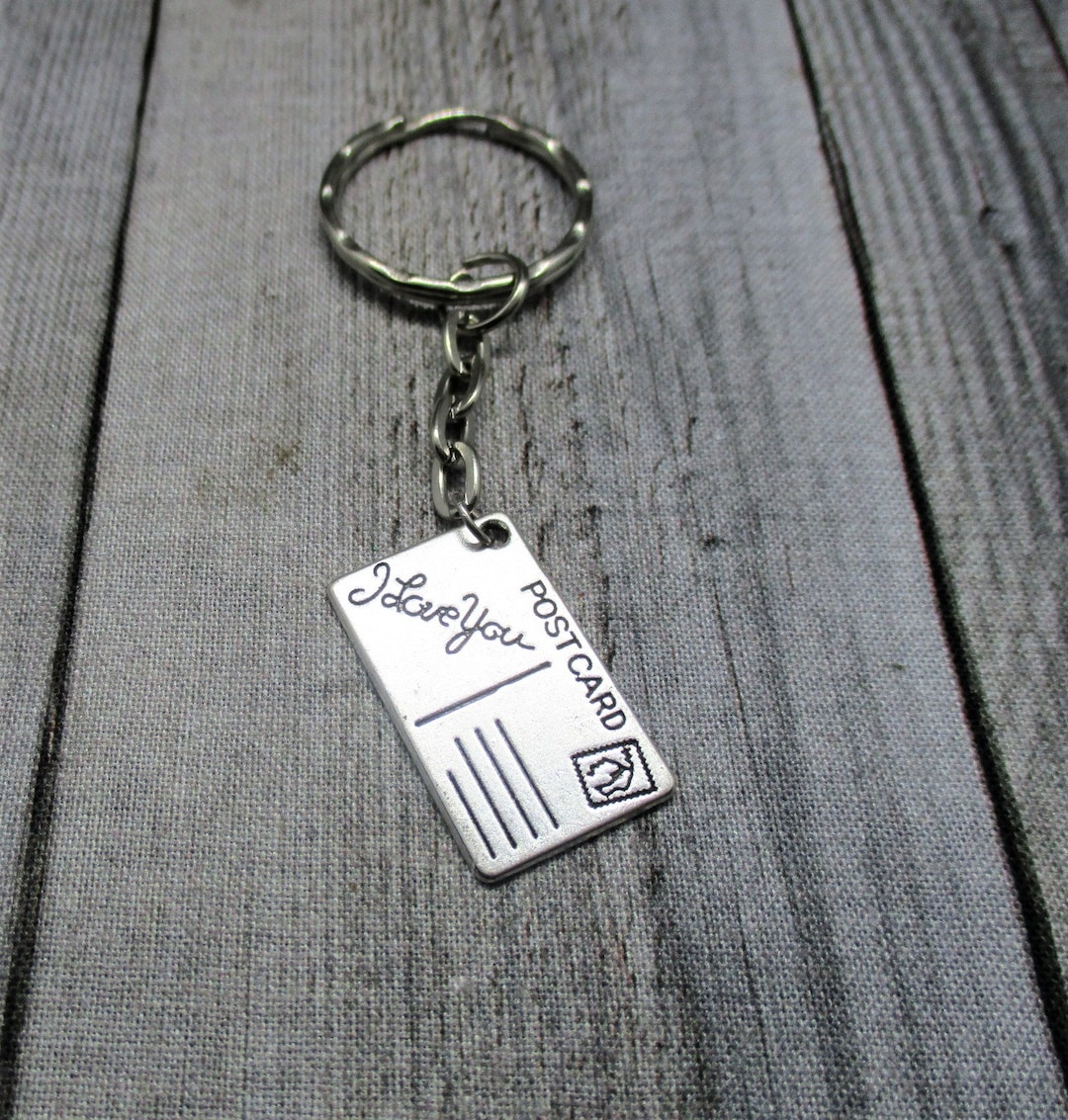 Postcard Keychain I Love You Gifts Post Card Keychain - Etsy