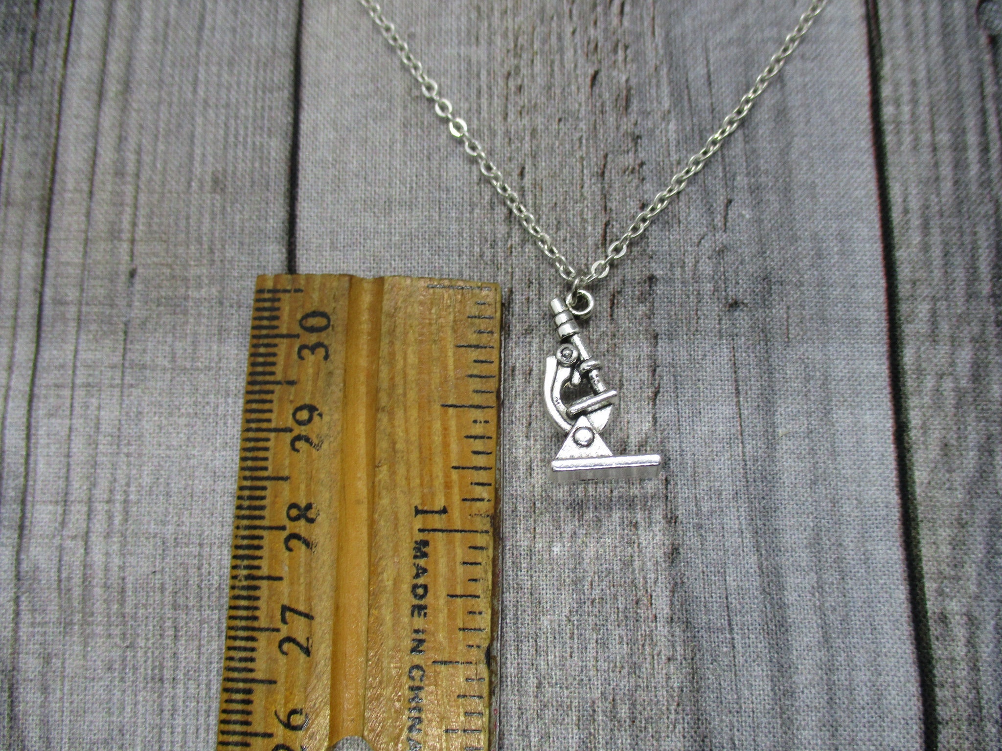 Microscope Necklace Science Biology Necklace Chemistry Necklace ...