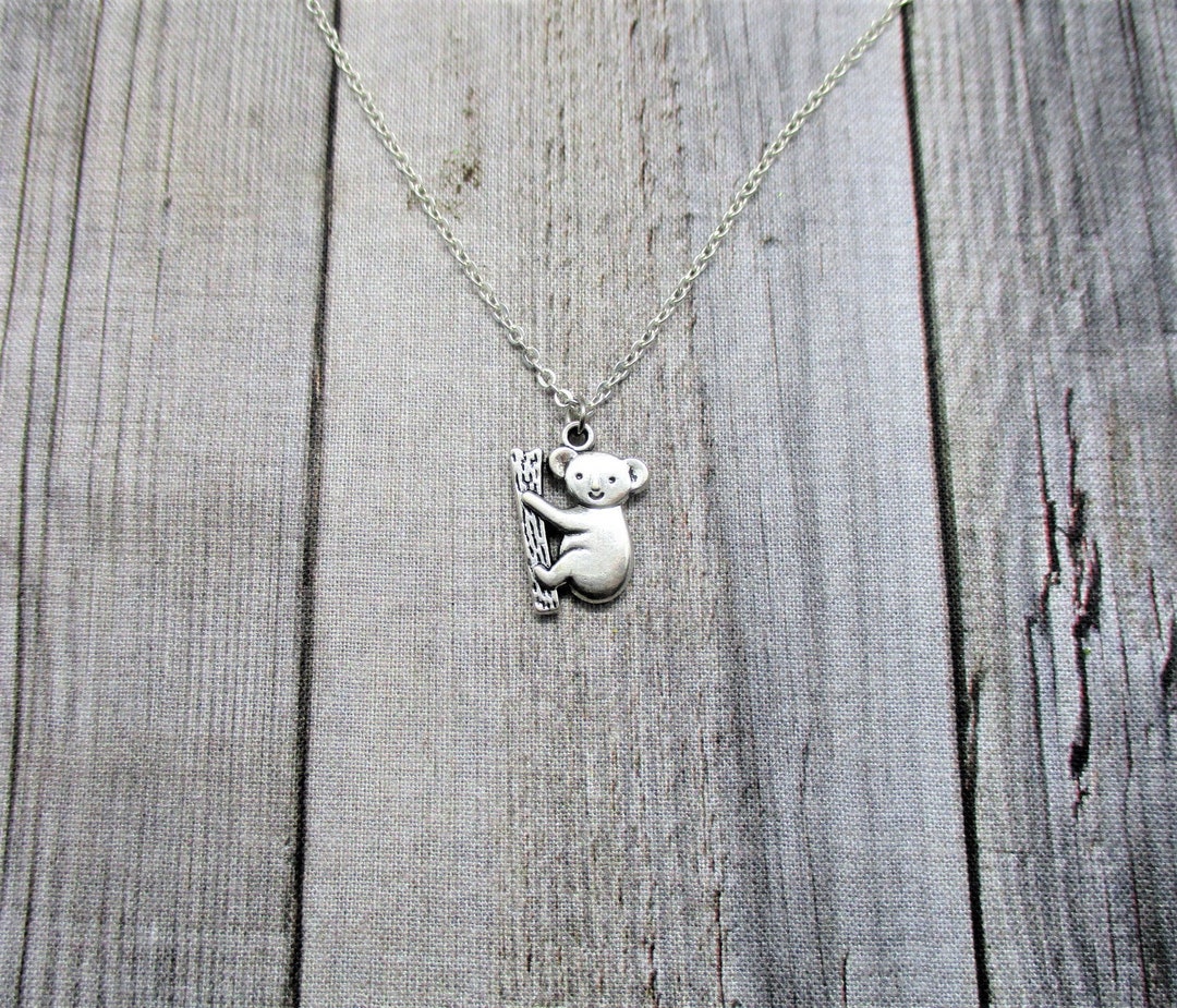 Koala Bear Necklace, Koala Necklace, Animal Jewelry, Animal Necklace ...