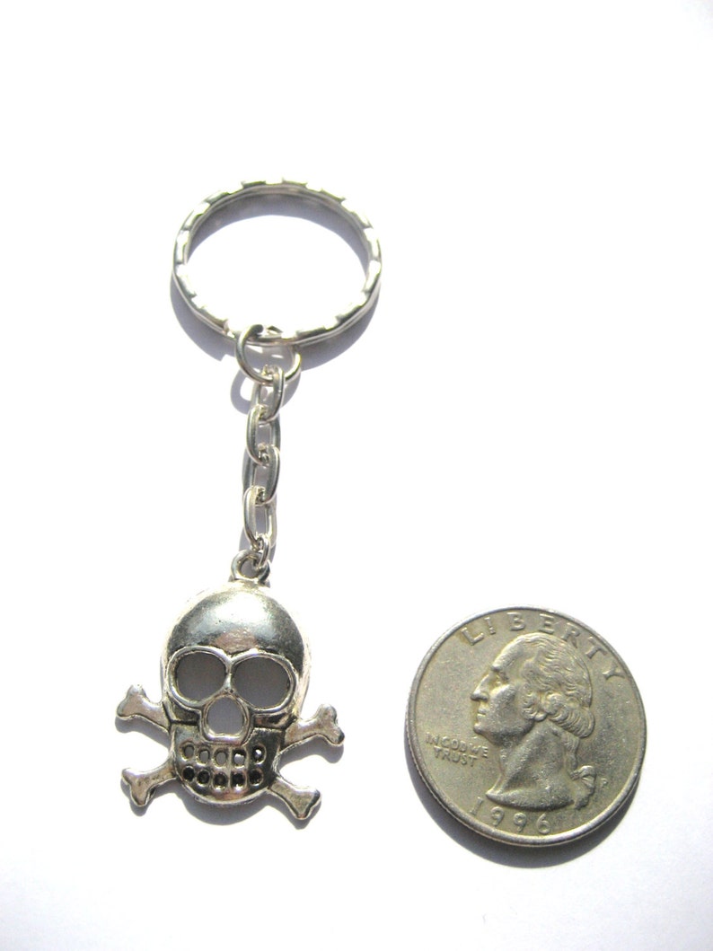 Skull and Bones Keychain Pirate Keychain Jolly Roger Key - Etsy