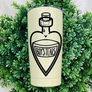 Boys Tears Bottle Vinyl Decal for Bumper Sticker, Laptop, Tumbler Cup ...