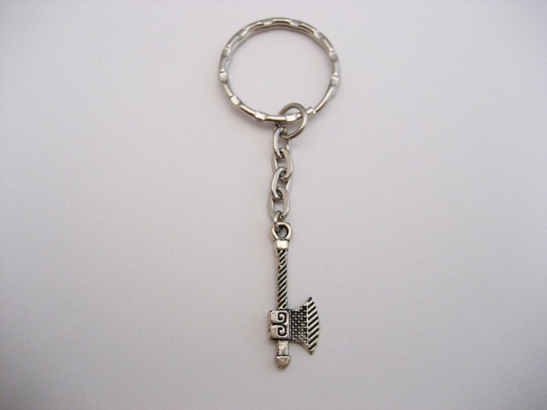 Viking Battle Axe Keychain Renaissance Keyring Axe Keychain | Etsy