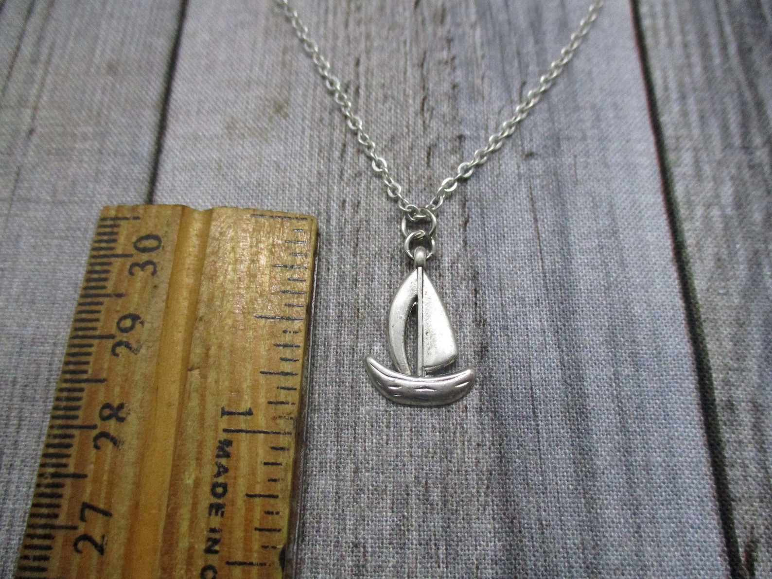 Silver Boat Necklace Silver Sailboat Necklace Boat Jewelry | Etsy