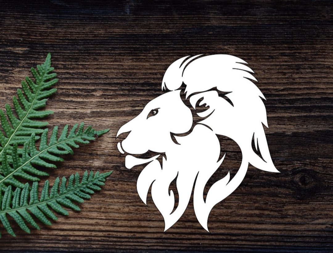 Lion Vinyl Decal for Water Bottle Sticker for Cup Wood Sign Laptop ...