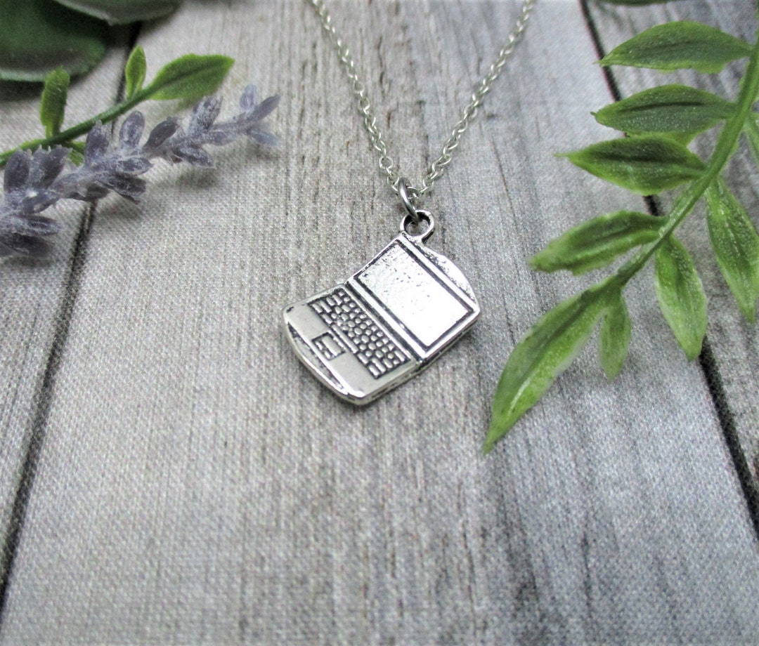 Laptop Necklace Computer Necklace Gifts for Him / Her Laptop Jewelry ...