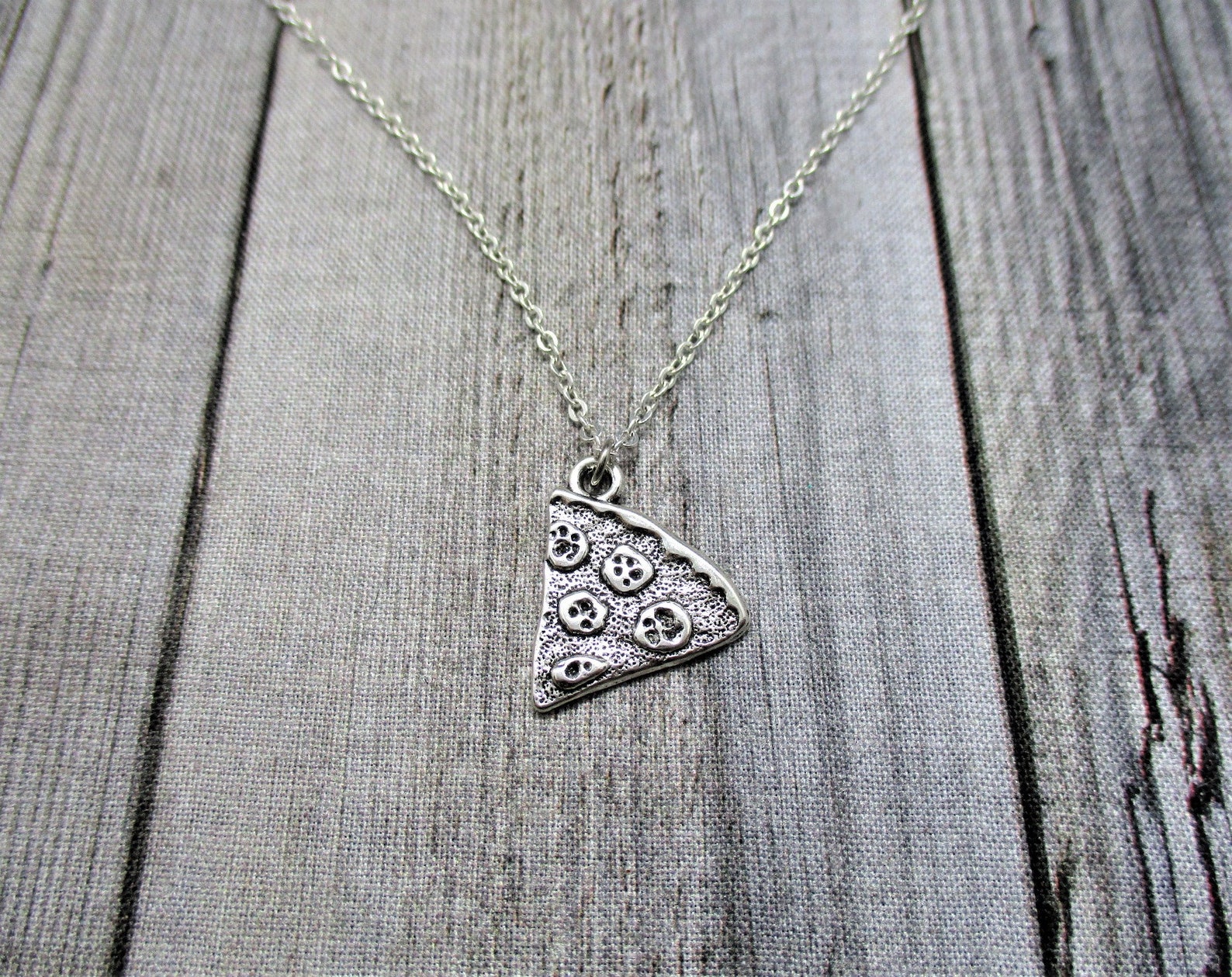 Pizza Necklace Food Necklace Pizza Slice Necklace Pepperoni - Etsy
