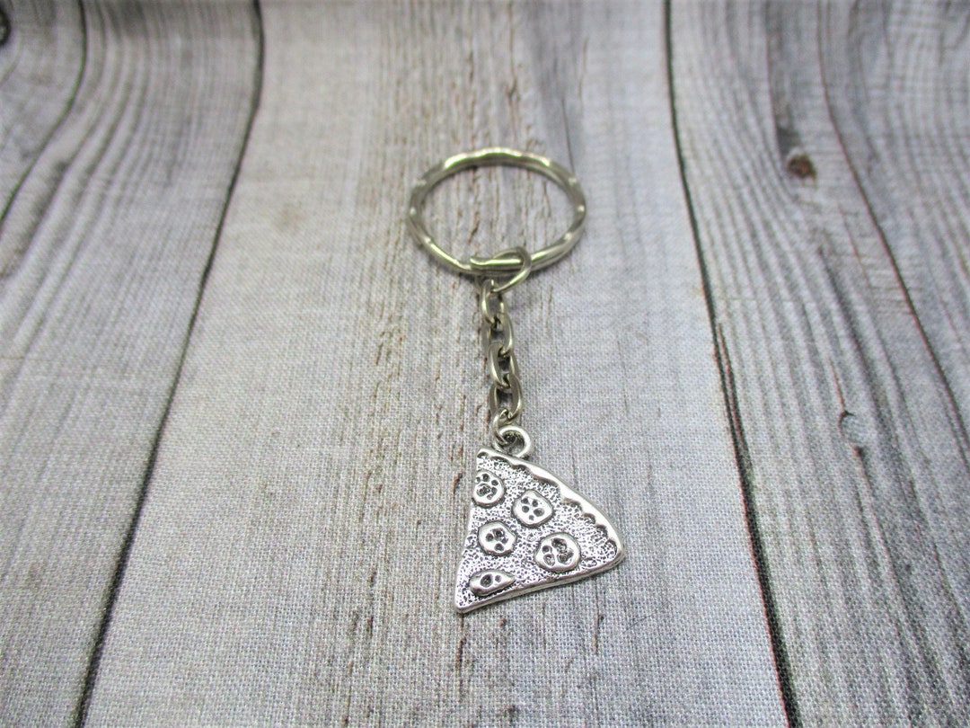 Pizza Keychain Pizza Slice Keychain Food Keychain Pepperoni Keychain ...