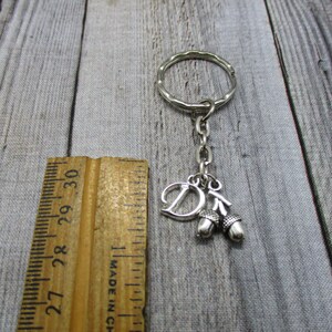 Acorns Keychain Oak Tree Keychain Personalized Keychain Initial ...