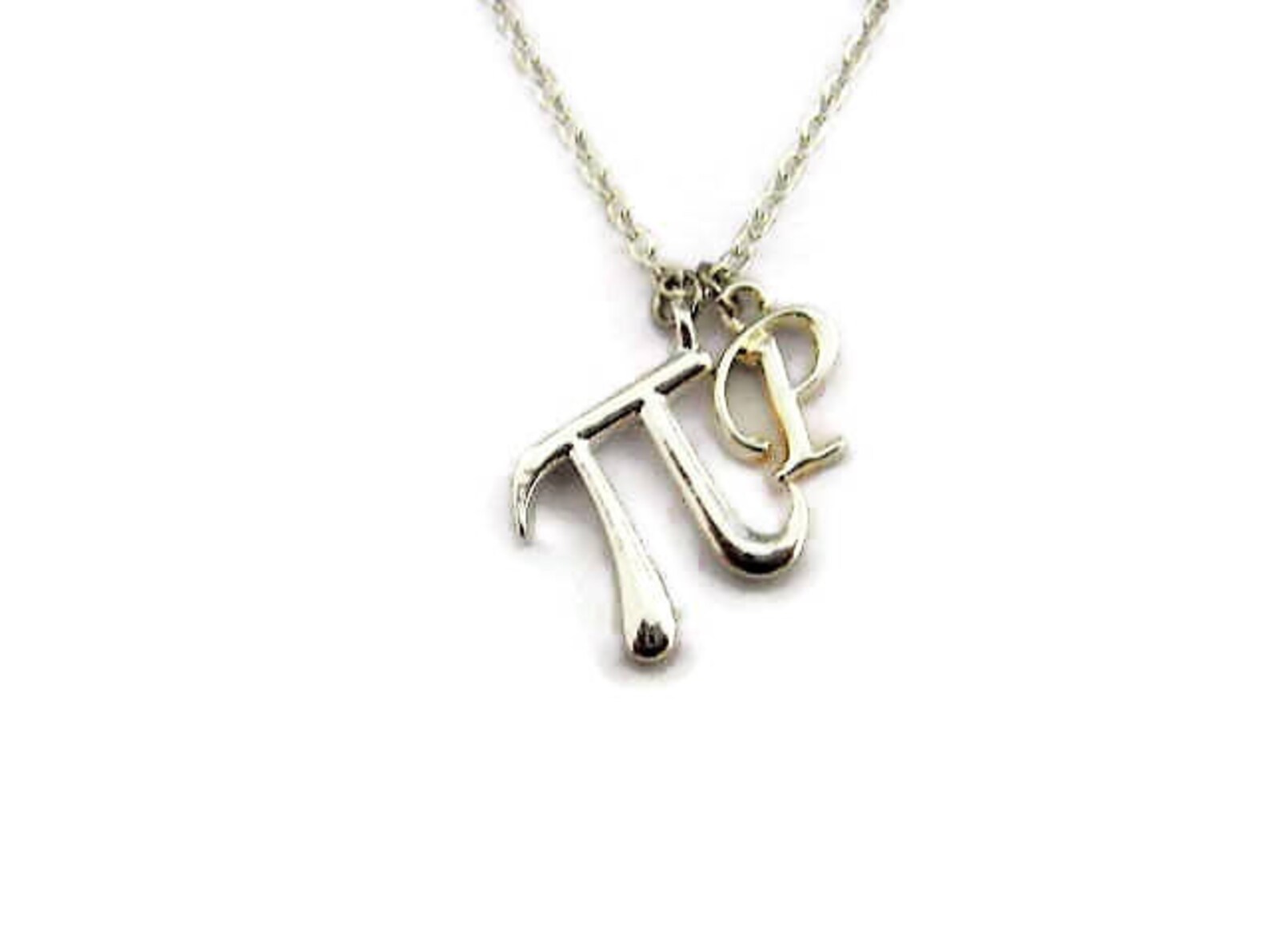 Pi Necklace Initial Math Necklace Pi Symbol Charm Necklace - Etsy Denmark