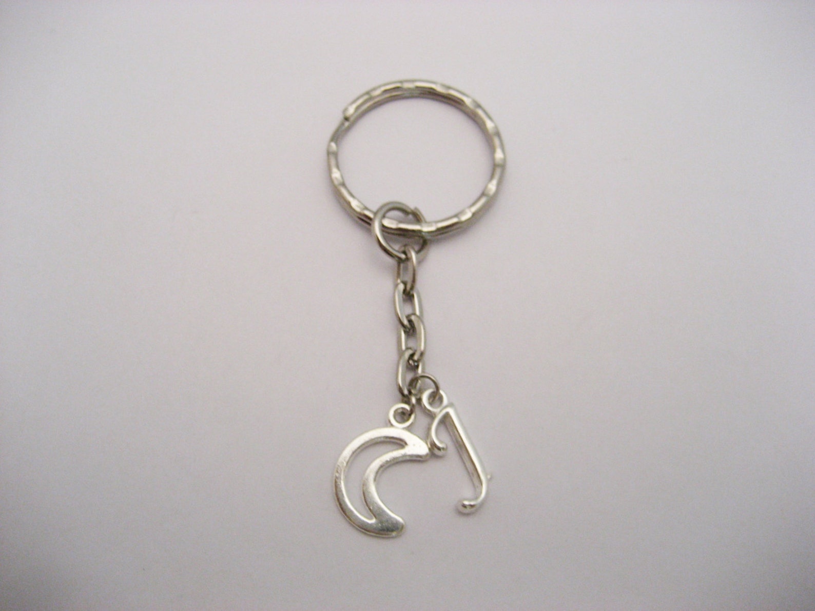 Moon Keychain Half Moon Keychain Personalized Moon Keychain | Etsy