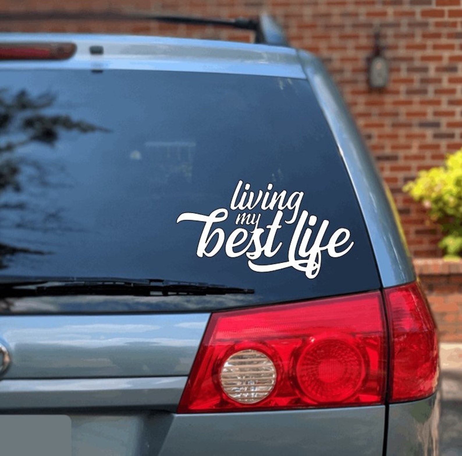 Vinyl Phrase Decal for Water Bottle Living My Best Life - Etsy