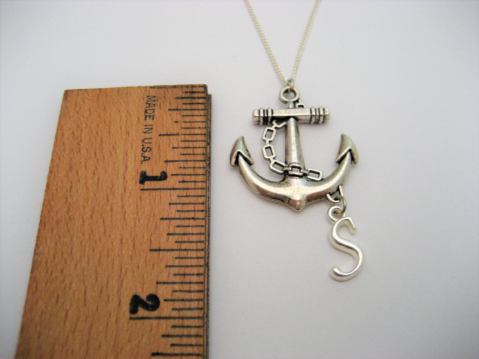 Anchor Necklace Customized Anchor Jewelry Letter Necklace - Etsy