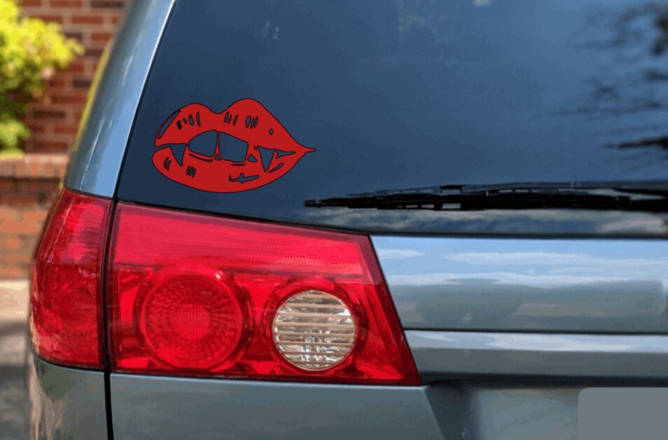 Vinyl Vampire Lips Decal Vampire Lips Decal for Water Bottle | Etsy