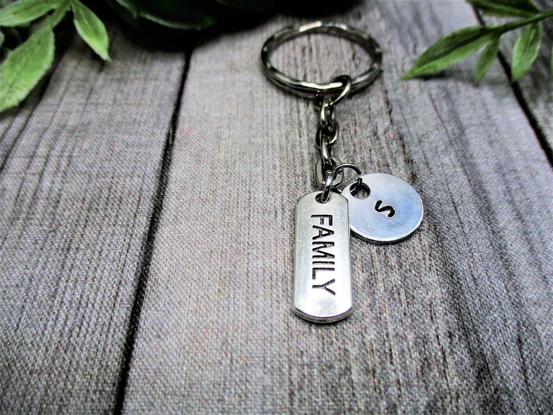 Family Keychain Motivational Keychain Personalized Handstamped - Etsy
