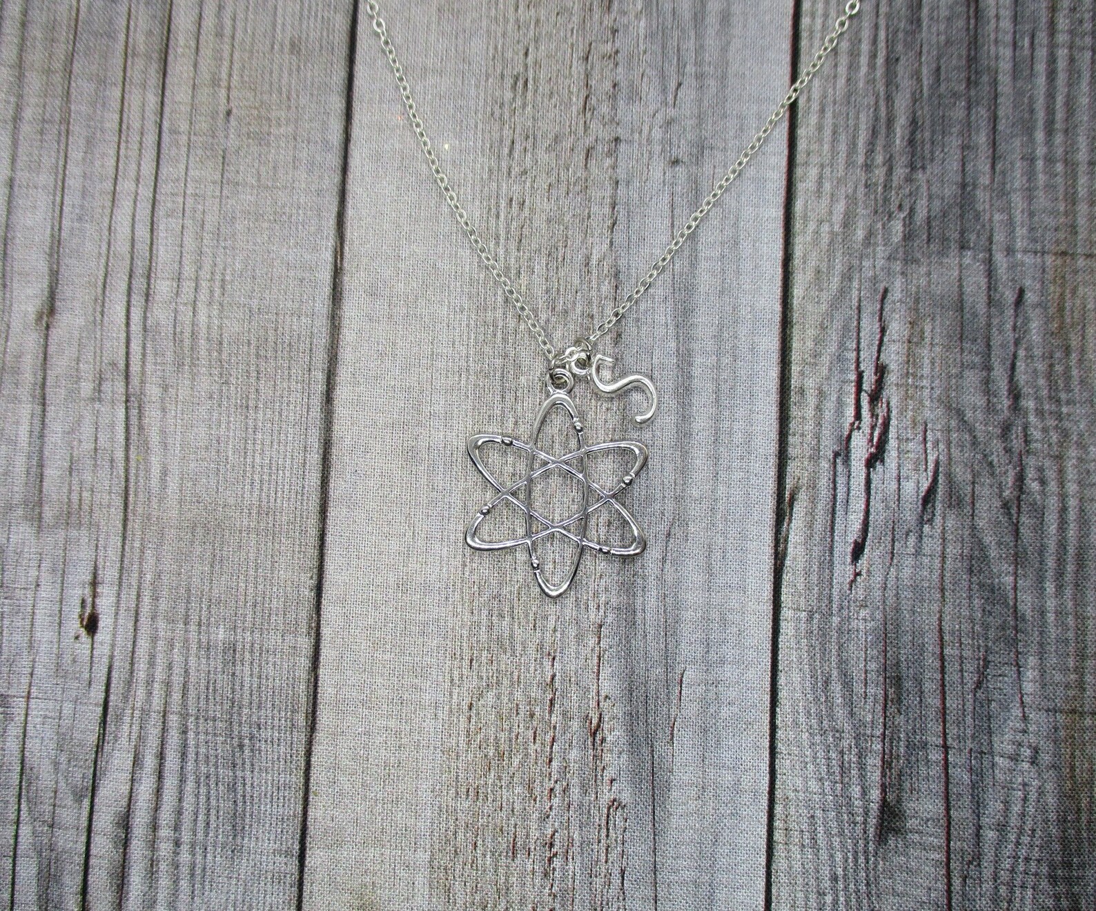 Atom Necklace Stem Necklace Physics Chemistry Necklace Initial Science ...