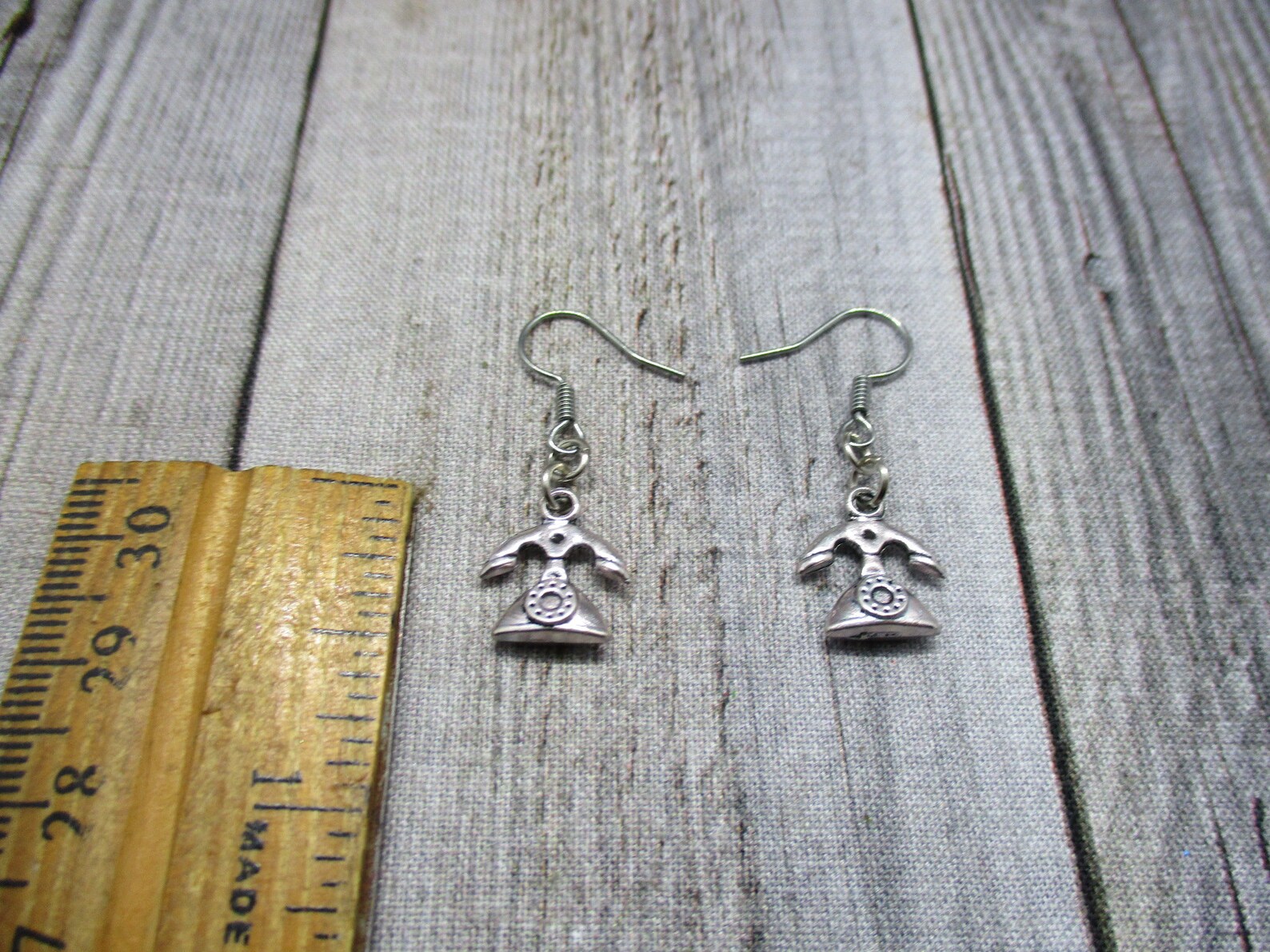 Phone Earrings Dangle Earrings Rotary Telephone Earrings - Etsy